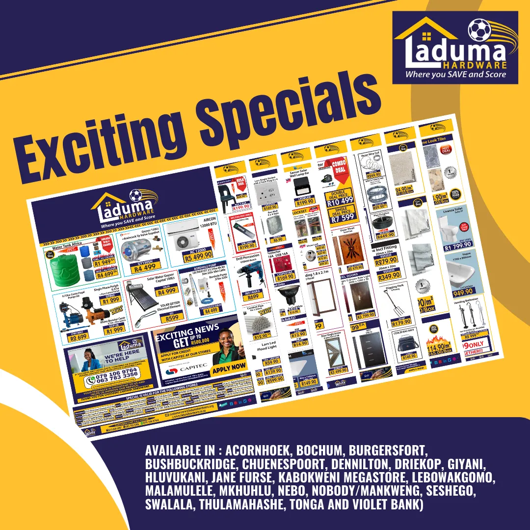 Specials - Laduma Hardware | Where you SAVE and Score